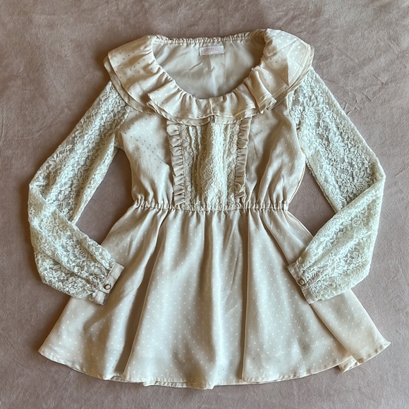 LIZ LISA | Dresses | Liz Lisa Pale Pink Lace And Ruffly Dress | Poshmark